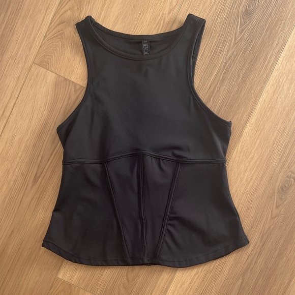 Cotton On | Tops | Cotton On Body Black Corset Style Athletic Tank Top ...
